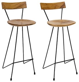 Barové stoličky 2 ks masivní teak 285205
