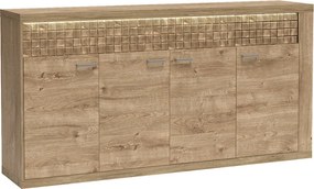NATURAL | komoda N9 se zásuvkami a policemi | 191,5 cm | dub ribbeck