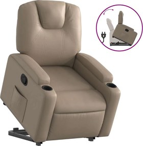 Zvedací polohovací křeslo cappuccino umělá kůže 3204436