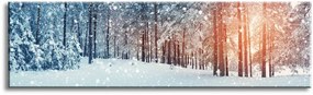 Obraz Les v zimě Velikost (šířka x výška): 160x40 cm