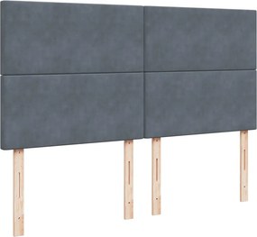 Box spring postel s matrací tmavě šedá 180x200 cm samet 3293273
