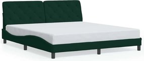 Rám postele bez matrace tmavě zelená 180 x 200 cm samet 3207938