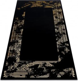 Dywany Łuszczów, AKCE: 200x290 cm Kusový koberec Gloss 408C 86 glamour black/gold, černá, chodba / předsíň