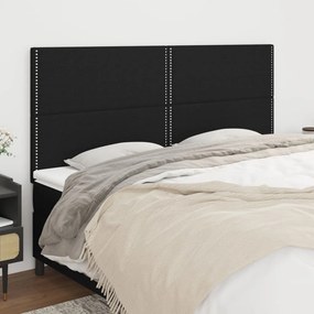 Čelo postele černé 200x5x118/128 cm látkové 3116216