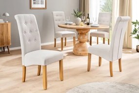 Designová jídelní židle Eileithya II béžová / dub