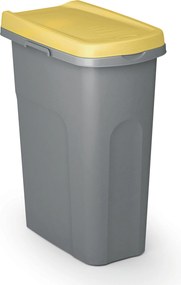 Odpadkový koš šedá/žlutá plast 25L