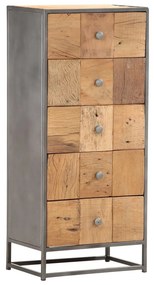 Komoda se zásuvkami 45 x 30 x 100 cm masivní recyklované dřevo 286529