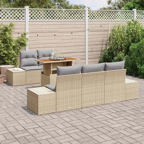 Sada zahradních pohovek 6 ks Beige a šedá 3349902