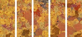 5-dílný obraz abstrakce ve stylu G. Klimta - 200x100 cm