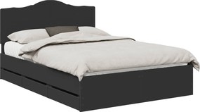 Rám postele se zásuvkou Černý 160 x 200 cm Inženýrské dřevo 3413395