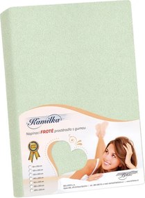 Bellatex Prostěradlo froté zelená šalvějová rozměr 200x220 cm