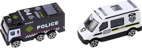 LEAN Toys Lora Odtahovka Závodní dráha 2 v 1 Světla Zvuky Značky Autíčka Modrá