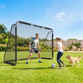 SPORTNOW Velká fotbalová branka pro zahradu 300 x 200 cm, pro děti a dospělé, venkovní branka s odolnou síťovinou a zaoblenými rohy
