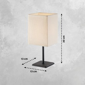 Černobílá stolní lampa s textilním stínidlem (výška 30 cm) Lela – Fischer &amp; Honsel