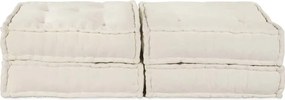 Modulová pohovka 2 ks Textil Krémová 140 x 70 x 36 cm 3315065