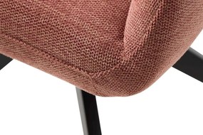 Designová otočná židle Talaith růžová