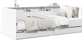 Válenda se zásuvkami bez matrace bílá 75 x 190 cm 3280860