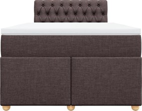 Box spring postel s matrací tmavě hnědá 120x200 cm textil 3288957