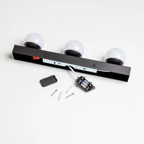 Brilagi - LED Koupelnové osvětlení zrcadla HOLLYWOOD 3xLED/3W/230V IP44 černá