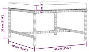 vidaXL Marketos 4dílná zahradní sedací souprava s poduškami černá polyratan