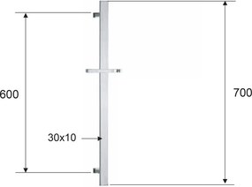 Sapho 600 mm SC417 držák sprchy posuvný zlato