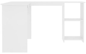 Petromila Rohový psací stůl bílý 120 x 140 x 75 cm dřevotříska