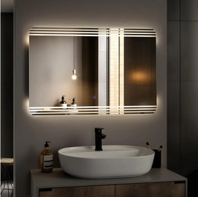 Brilagi - LED Koupel. zrcadlo MELZO LED/30W/230V 60x90 cm IP44 CRI 90 stm. + CCT