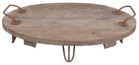 Dřevěný servírovací podnos - Ø 44*15 cm