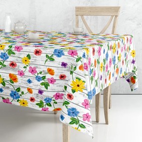Ubrus PVC M-200A - Barevné květy, Role 140cm x 20m