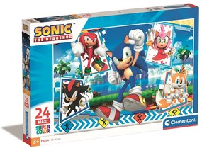 Clementoni - Puzzle 24 maxi Sonic