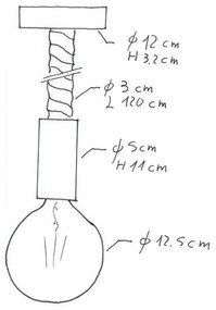 creative cables Závěsná lampa s 3XL 30mm lanovým kabelem, lakované dřevěné detaily Barva: Černá