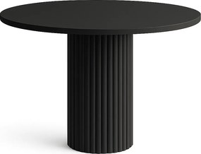 NW Kulatý jídelní stůl NESTORIO 4, 110 cm Barva/ dekor: Černá, Barva nohy stolu: Černá