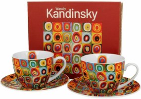 Sada 2 ks porcelánových hrnků Kandinsky Squares 270 ml vícebarevná