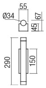 Redo 01-2031 nástěnné LED svítidlo Madison saténová měď, 8W, 3000K, 29cm