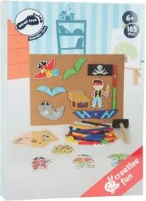 Small Foot Dřevěná kreativní hra piráti / od 6 let