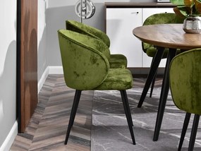 MPT Moderní židle Sensi - mechově zelený velur