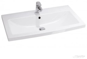 Cersanit Tirso, závěsná umyvadlová skříňka 794x447x572 mm + keramické umyvadlo, béžová matná, S801-543