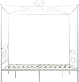 Rám postele s nebesy bílý kovový 120 x 200 cm 284470