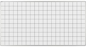 Magnetická tabule s odkládací poličkou MANAŽER L 200 x 100 cm (potisk) - čtverec 100 mm (102001001105)