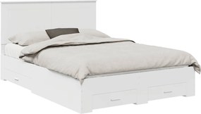 Rám postele se zásuvkou Bílá 160 x 200 cm Kompozitní dřevo 3409624