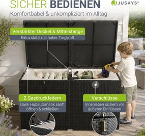 Juskys Polyratanový úložný box Ikaria 950 l Barva: černá