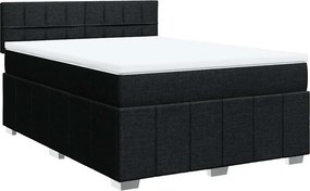 Box spring postel s matrací černá 140x200 cm textil 3287093