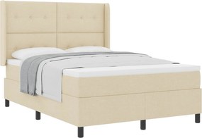 Postel s boxspringem s polštářem Krémová 200 x 140 cm textil 3341649