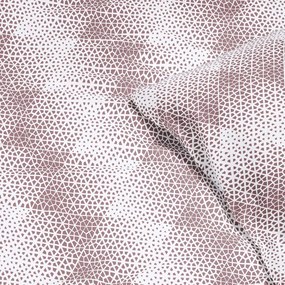 Goldea saténové ložní povlečení deluxe - fialové polygony 140 x 220 a 70 x 90 cm