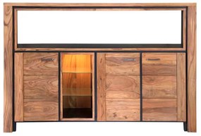 Massive home | Široká komoda BANDUNG masiv sheesham 180/120/40 cm vč. LED - VÝPRODEJ
