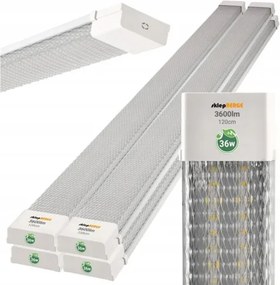 4x LED svítidlo pro přisazenou montáž 36W 120cm 4000k