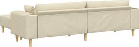 Pohovka 3 ks Krémová textil 3335168
