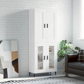 Skříň highboard bílá 69,5 x 34 x 180 cm kompozitní dřevo