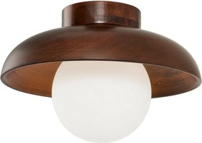 Hnědé stropní svítidlo se skleněným stínidlem ø 24 cm Elsa – Opviq lights