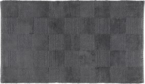 Koupelnový kobereček Cawo šachovnice ručně tkaný 60 x 100 cm antracitový